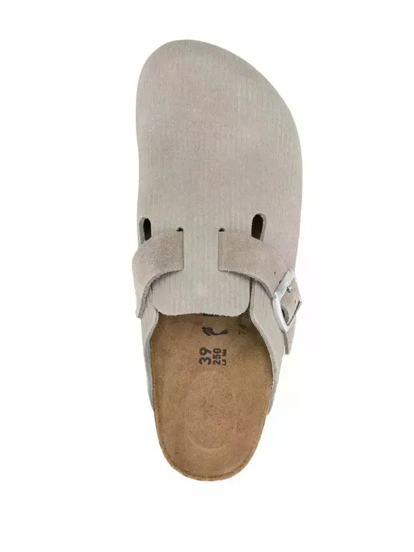 BIRKENSTOCK Boston Embossed Suede Clogs