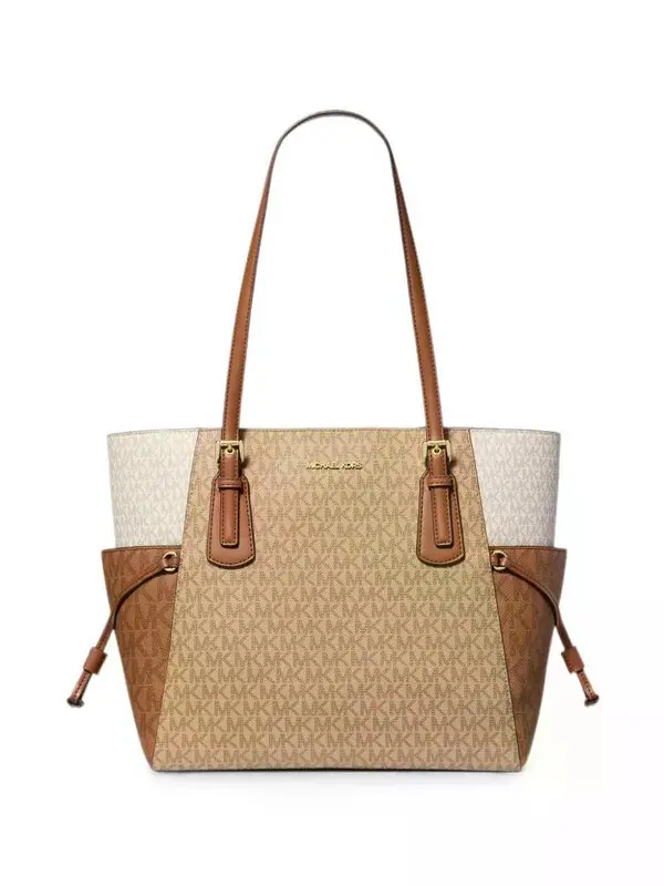 Michael Kors Large Monogram Tote Bag - Neutrals