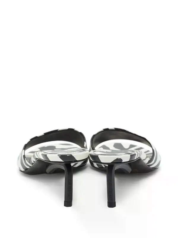 Off-White Allen Zebra-print Leather Heeled Sandals