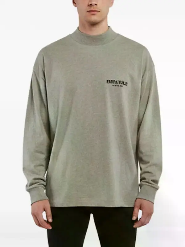 Fear Of God Long-sleeve T-shirt With Printed Logo - Grey