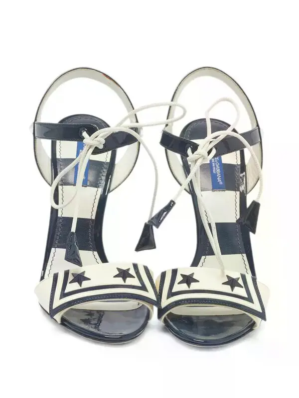 Dolce & Gabbana Star Embellished High Heel Sandals - Blue