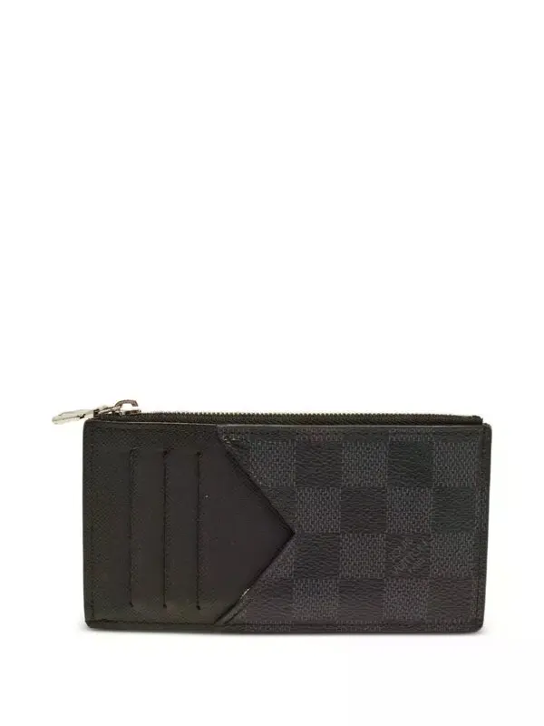 LOUIS VUITTON Damier Graphite Coin Card Holder - Black