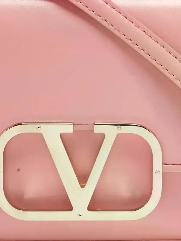 Valentino Garavani Vlogo Leather Shoulder Bag