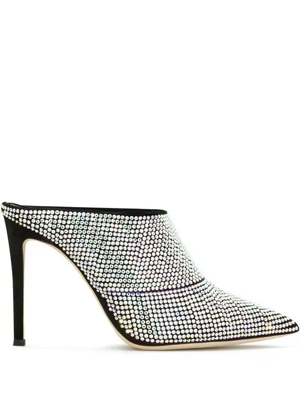 GIUSEPPE ZANOTTI Rhinestone Embellished Stiletto Mules