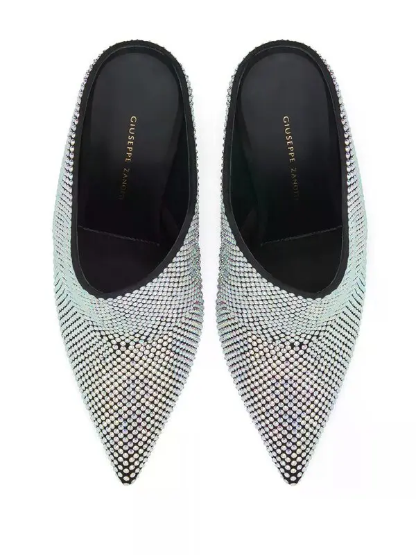 GIUSEPPE ZANOTTI Rhinestone Embellished Stiletto Mules