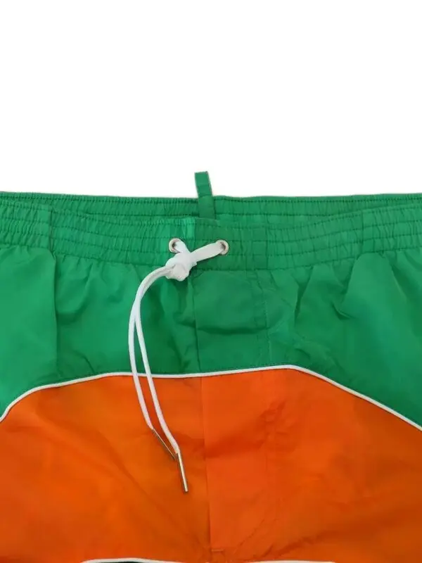 Dsquared2 Color-blocked Logo Print Swim Trunks