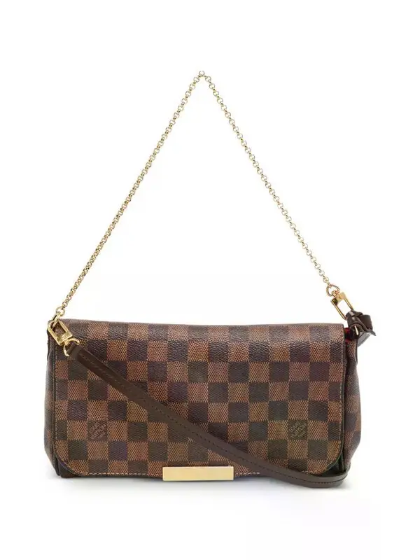 LOUIS VUITTON Damier Ebene Favorite Shoulder Bag - Brown