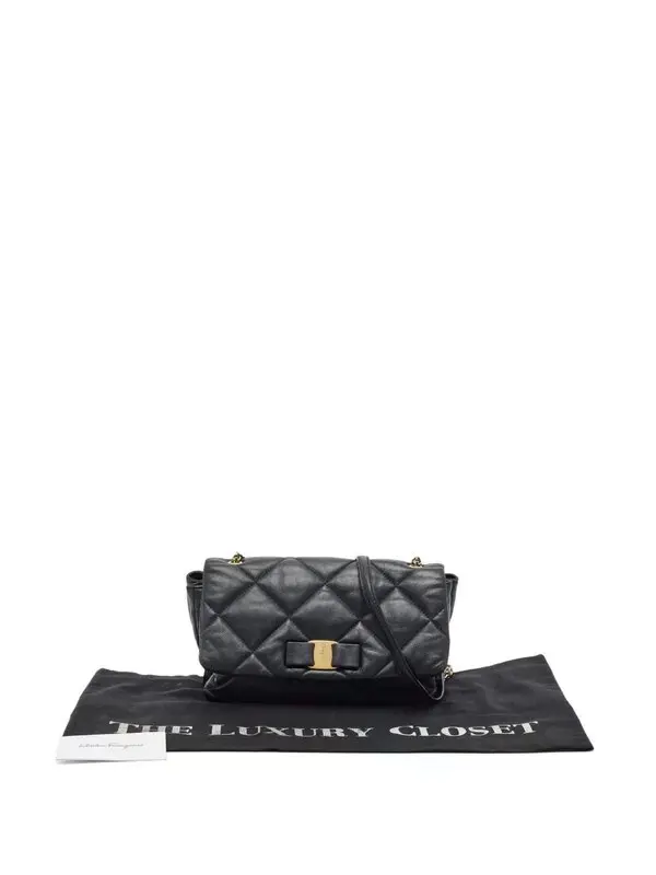 FERRAGAMO Vara Bow Quilted Shoulder Bag