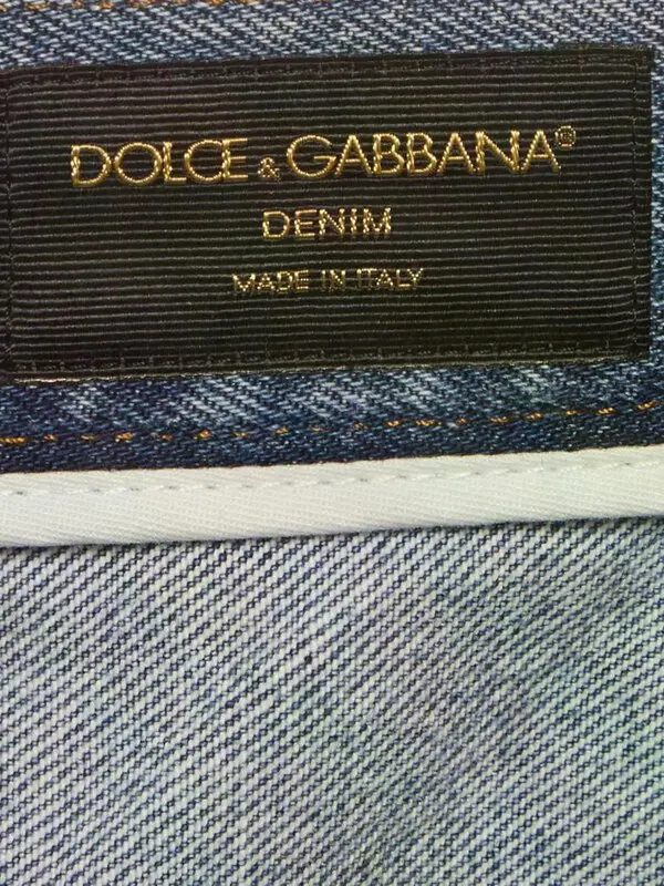 Dolce & Gabbana Logo Plaque Straight Leg Jeans