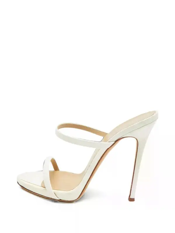 GIUSEPPE ZANOTTI Darsey Leather Heeled Sandals - White