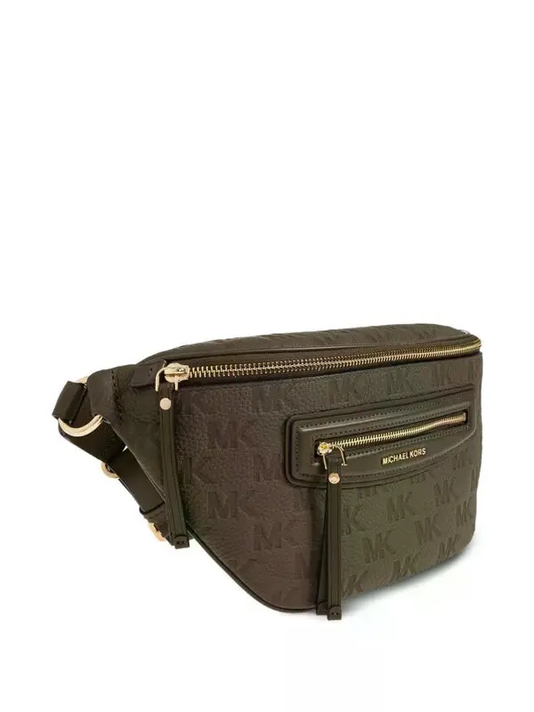 Michael Kors Jet Set Travel Logo-embossed Leather Belt Bag