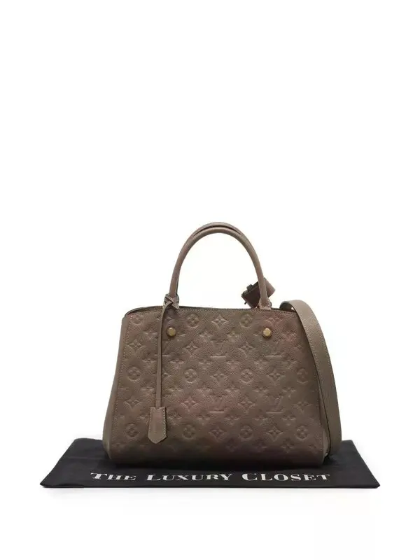 LOUIS VUITTON Montaigne Monogram Empreinte Tote Bag - Neutrals