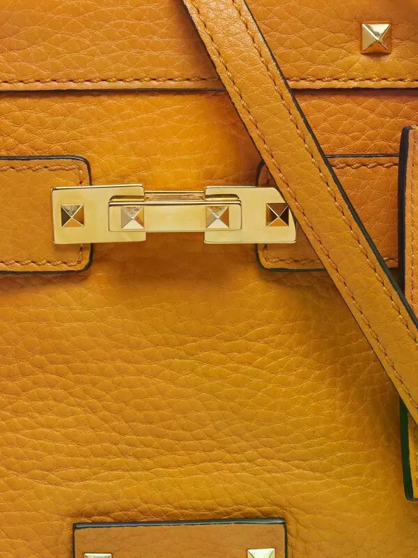 Valentino Garavani My Rockstud Leather Tote Bag - Yellow