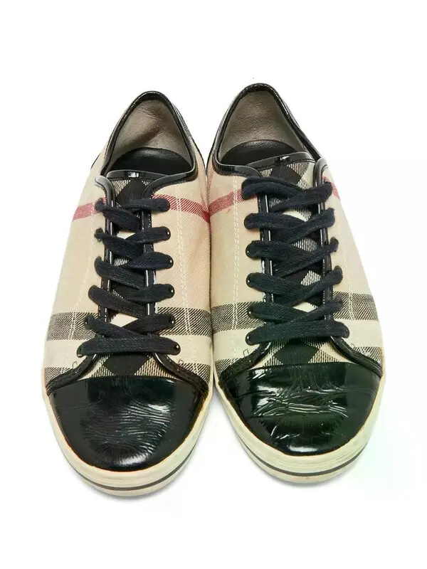 Burberry Nova Check Canvas Lace-up Low-top Sneakers