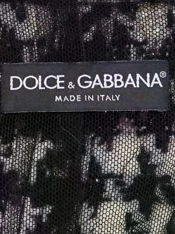Dolce & Gabbana Houndstooth Fringed Coat