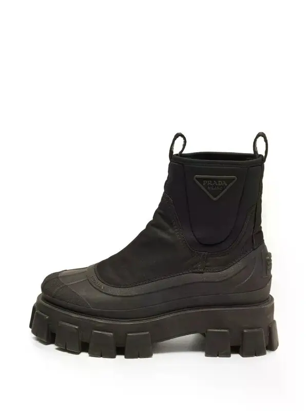 Prada Monolith Ankle Boots - Black