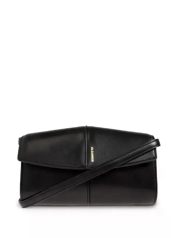 JIL SANDER Leather Cross Body Bag - Black