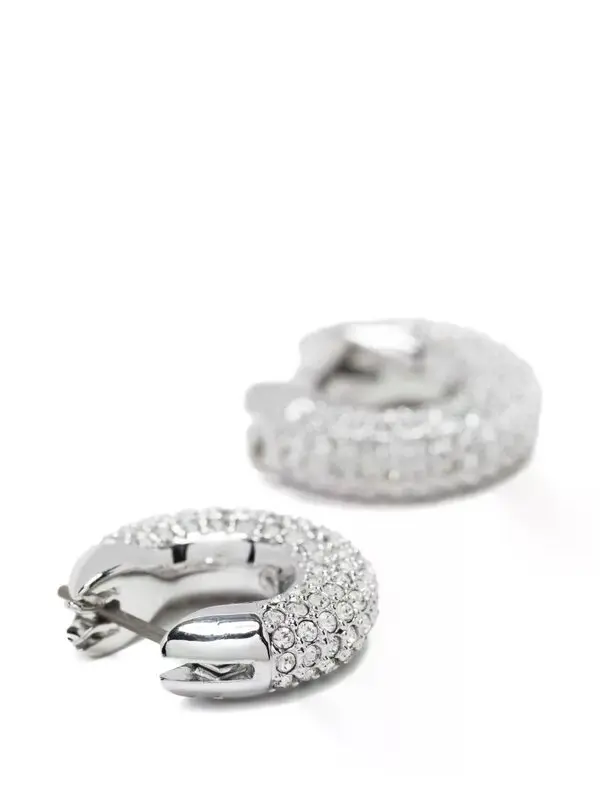 SWAROVSKI Dextera Crystal-embellished Hoop Earrings - Silver