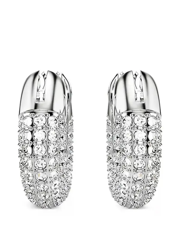 SWAROVSKI Rhodium-plated Crystal Hoop Earrings