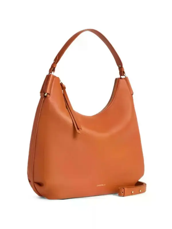 COCCINELLE Rebekka Grained Leather Shoulder Bag - Orange