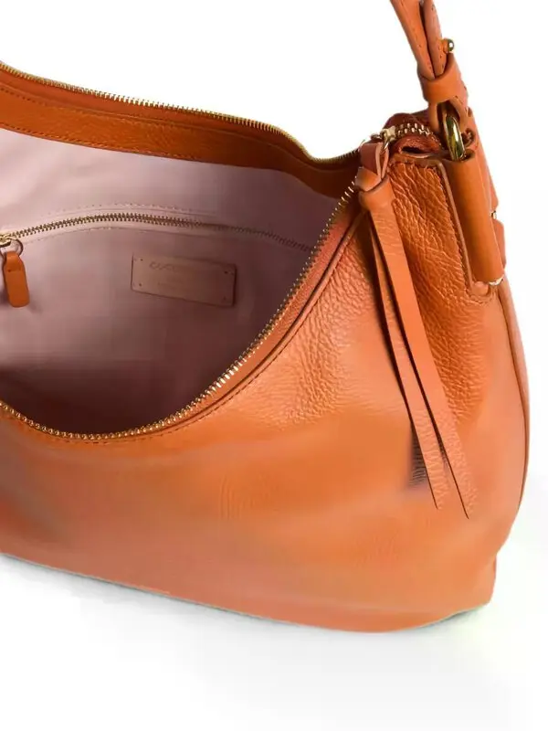 COCCINELLE Medium Rebekka Grained-leather Shoulder Bag - Orange