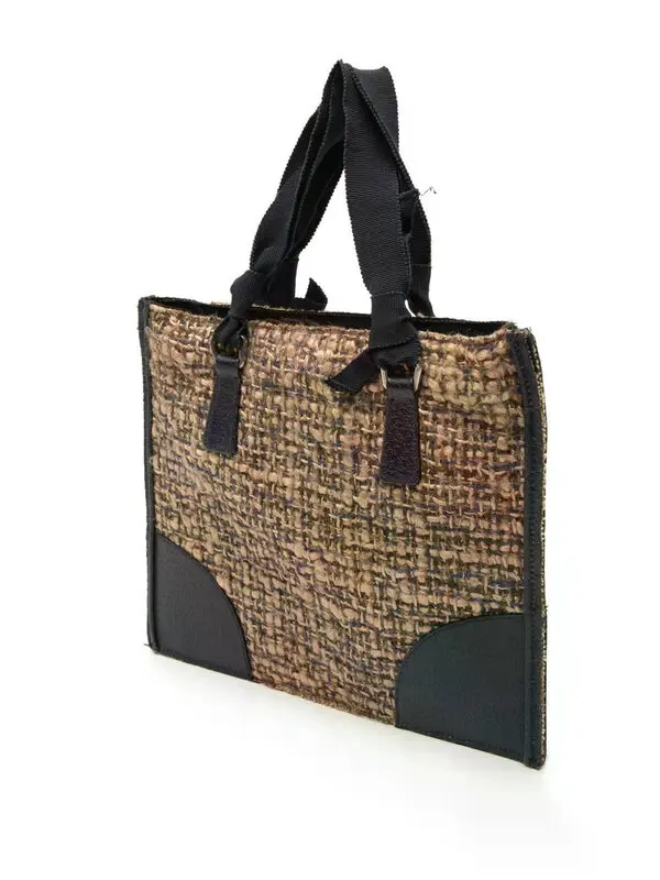 Prada Tweed Flat Handbag