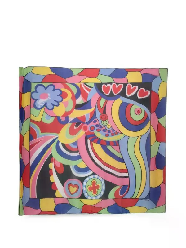 MARIO VALENTINO VINTAGE Pop Art-print Scarf