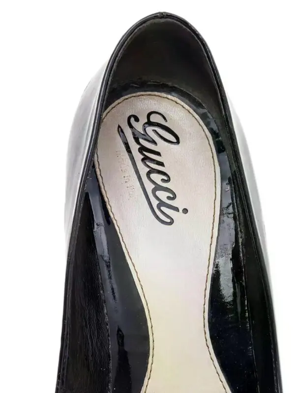 Gucci Patent Leather Pointed Toe Stiletto Pumps