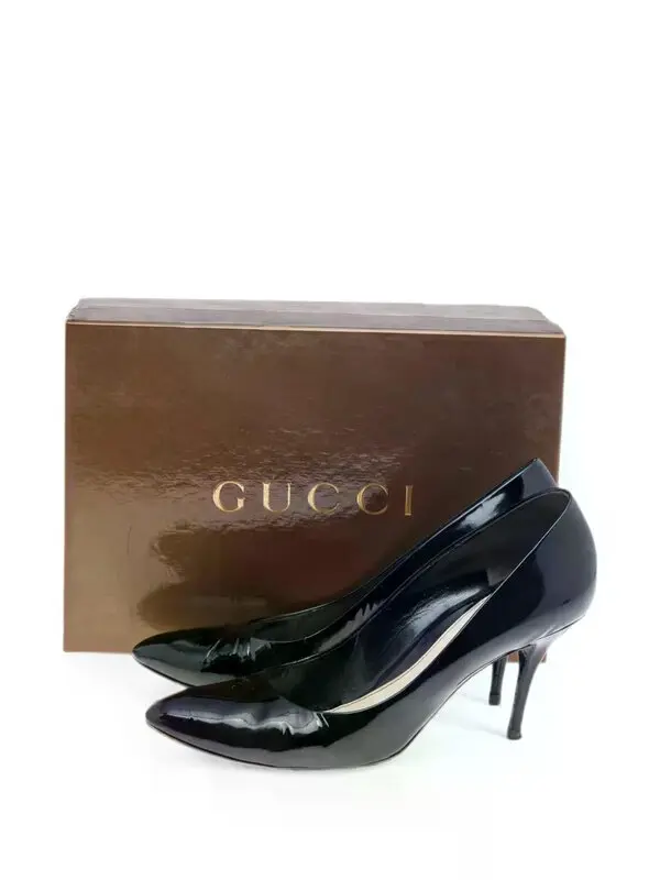 Gucci Patent Leather Pointed Toe Stiletto Pumps