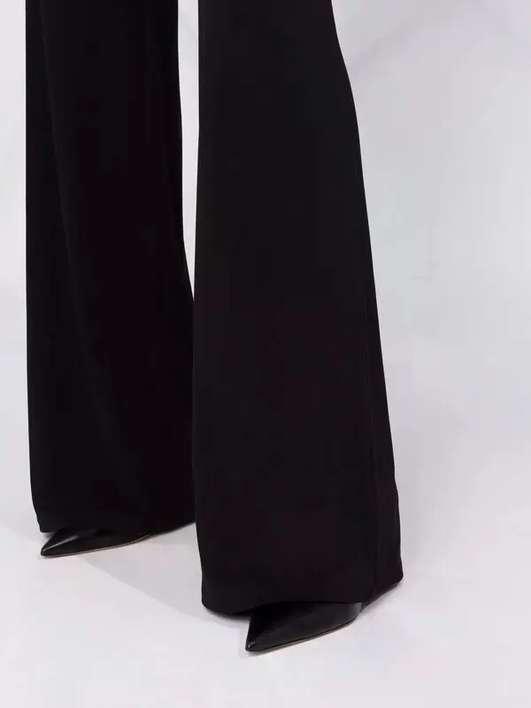 Alberta Ferretti High-waisted Flared Trousers - Black