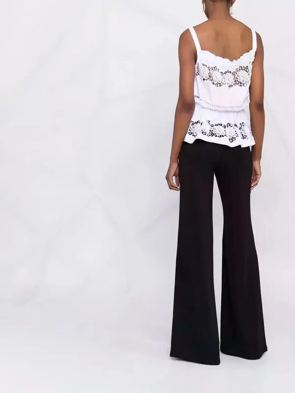 Alberta Ferretti High-waisted Flared Trousers - Black