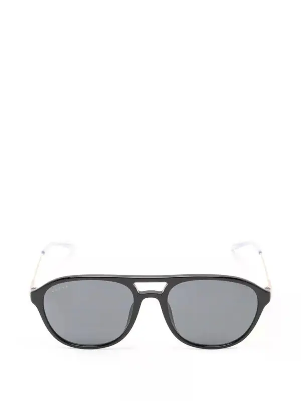 Gucci Aviator Double Bridge Sunglasses - Black