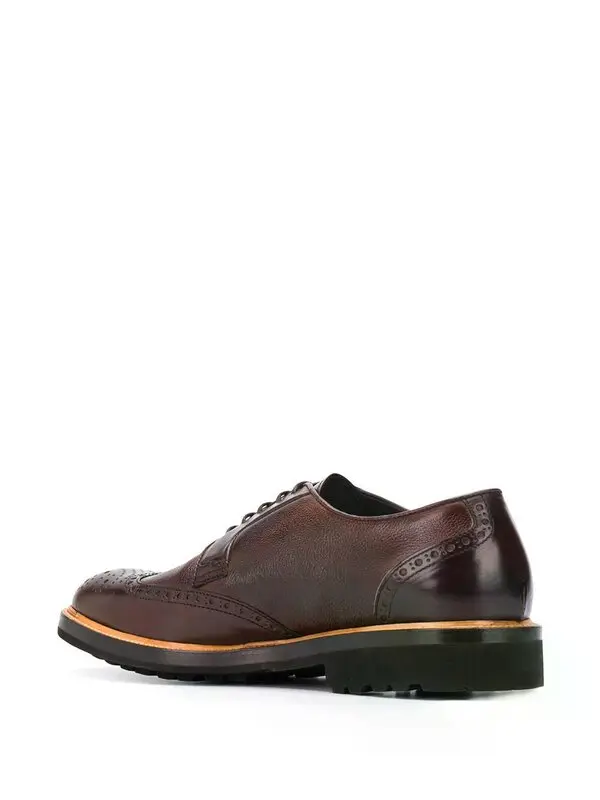 DELL'OGLIO Leather Lace-up Derby Shoes