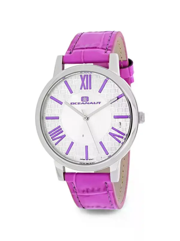 OCEANAUT 40mm Watch With Roman Numeral Indices - Silver