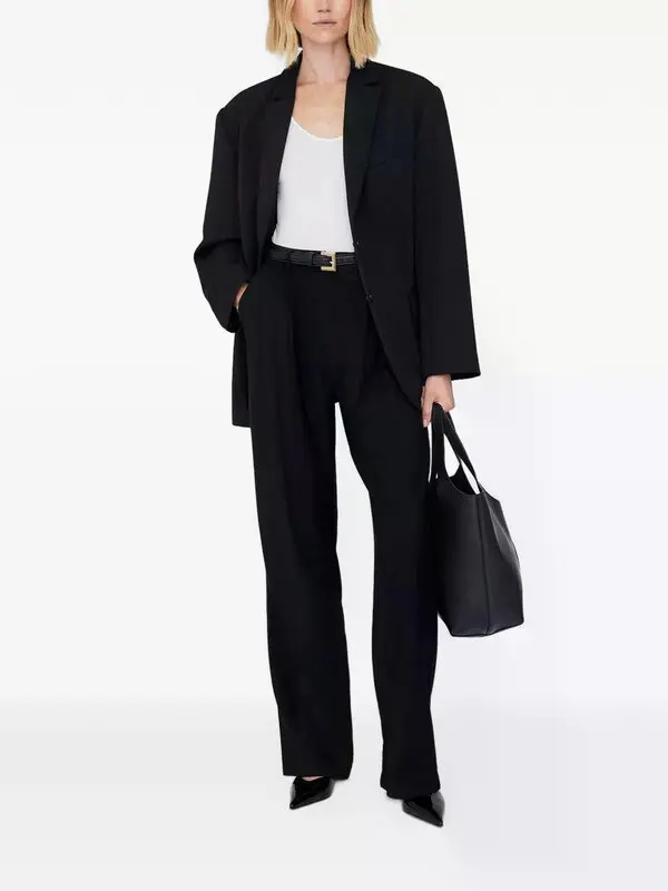 ANINE BING Carrie High-waisted Trousers - Black