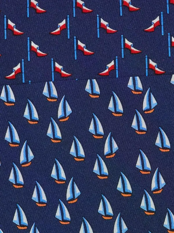 FERRAGAMO Printed Silk Neck Tie