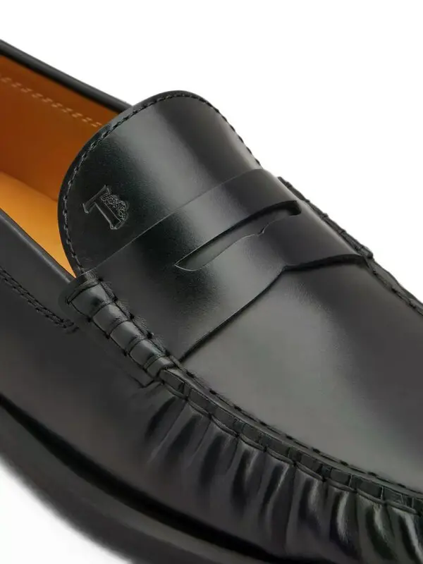 TOD'S Leather Loafers With Embossed Outsole