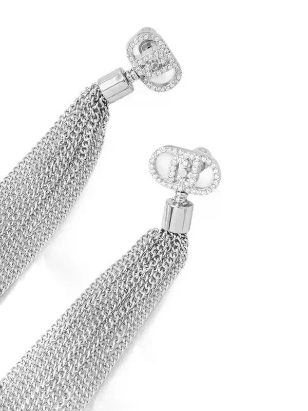 Liu Jo Crystal-embellished Chain Fringe Earrings