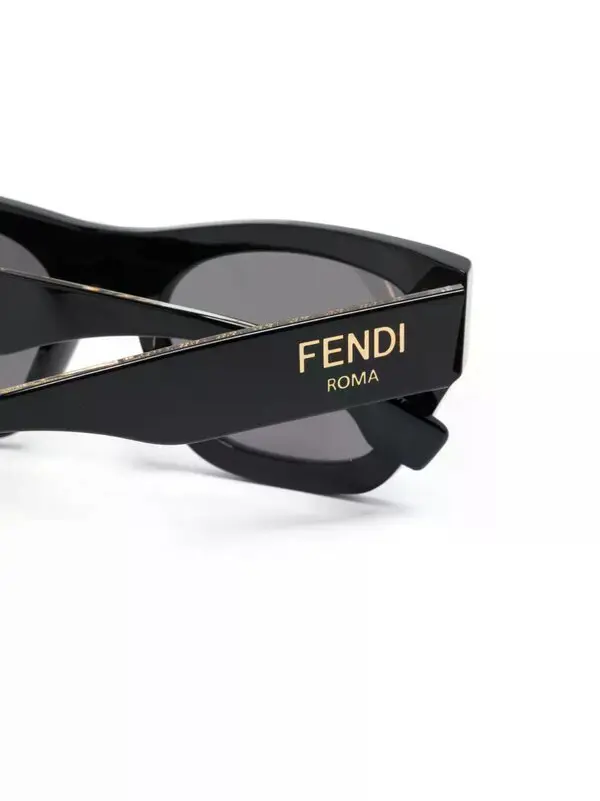 Fendi Logo-arm Square-frame Sunglasses