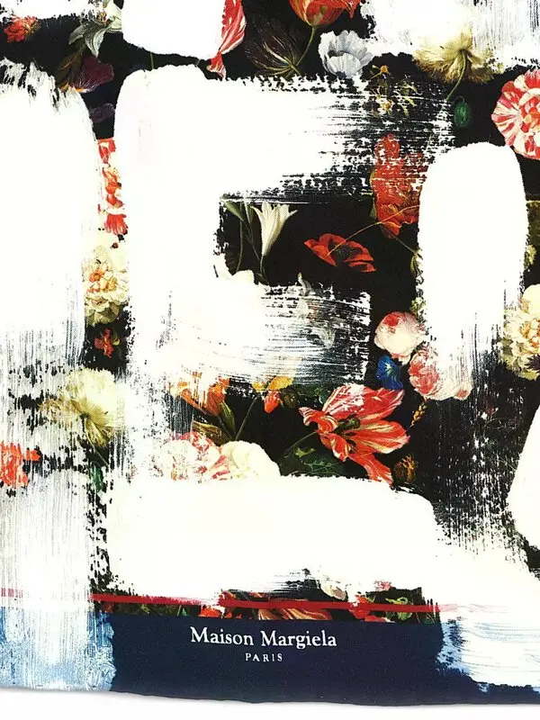 MAISON MARGIELA Floral-print Silk Scarf
