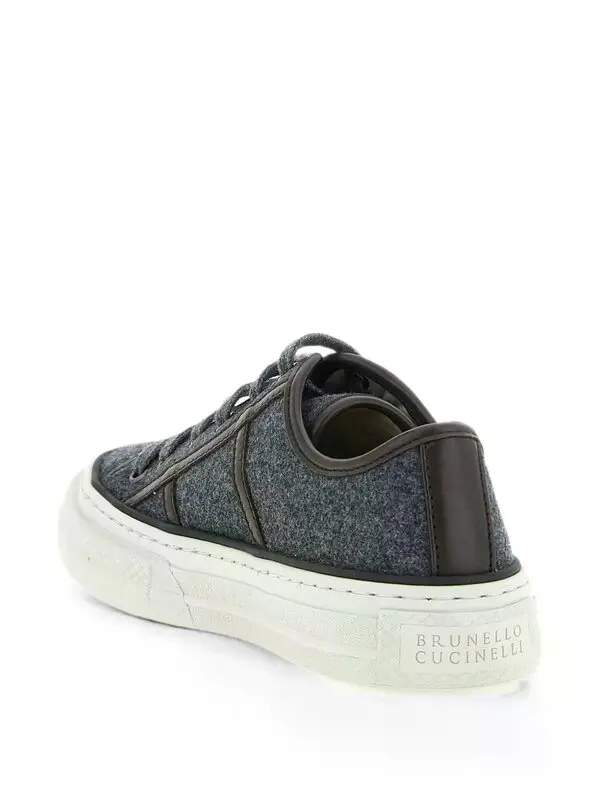 Brunello Cucinelli Monile Embellished Wool Sneakers