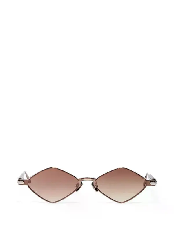 JOHN DALIA Lana Geometric-frame Sunglasses - Brown