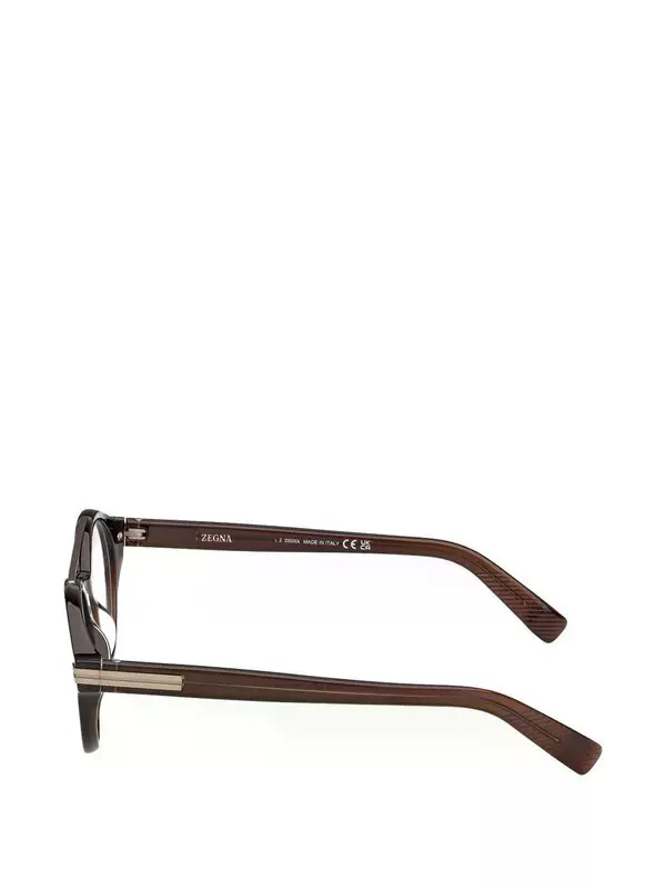 Zegna Round Frame Eyeglasses - Brown