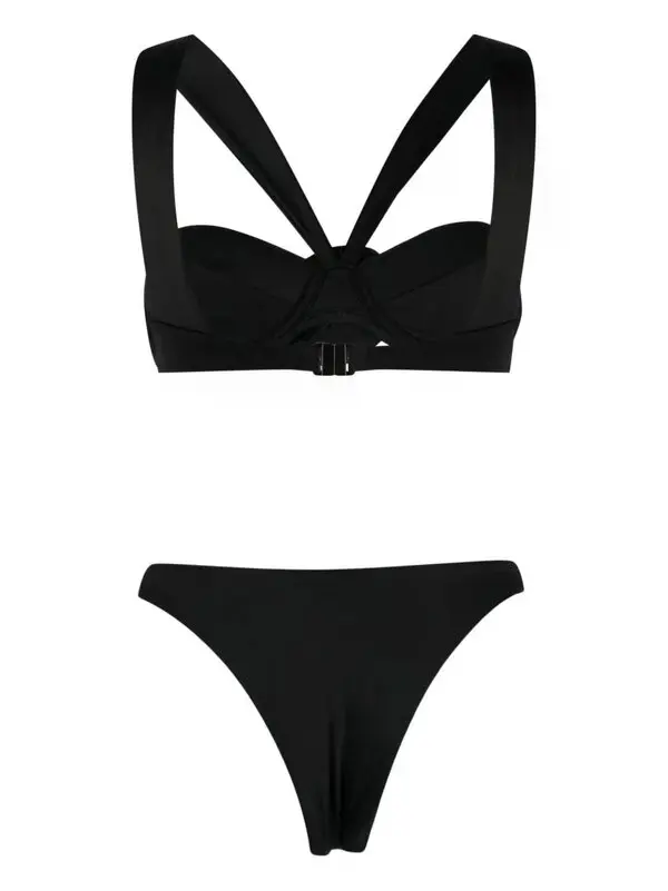 LA REVECHE Flower-detail Bikini Set