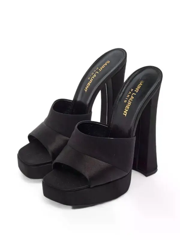 Saint Laurent Satin Boogie Platform Sandals