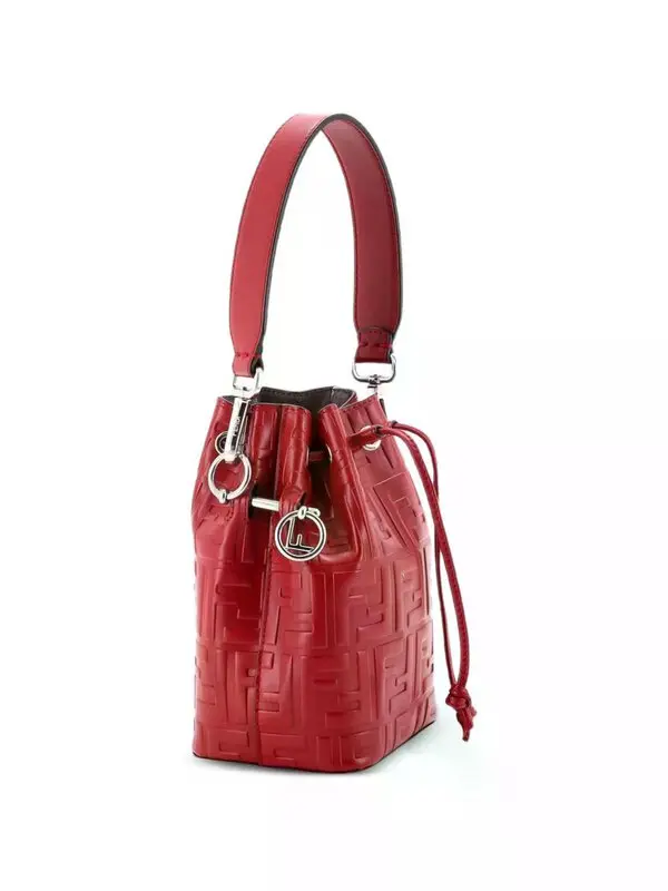 Fendi Mon Tresor Zucca Embossed Leather Mini Bucket Bag