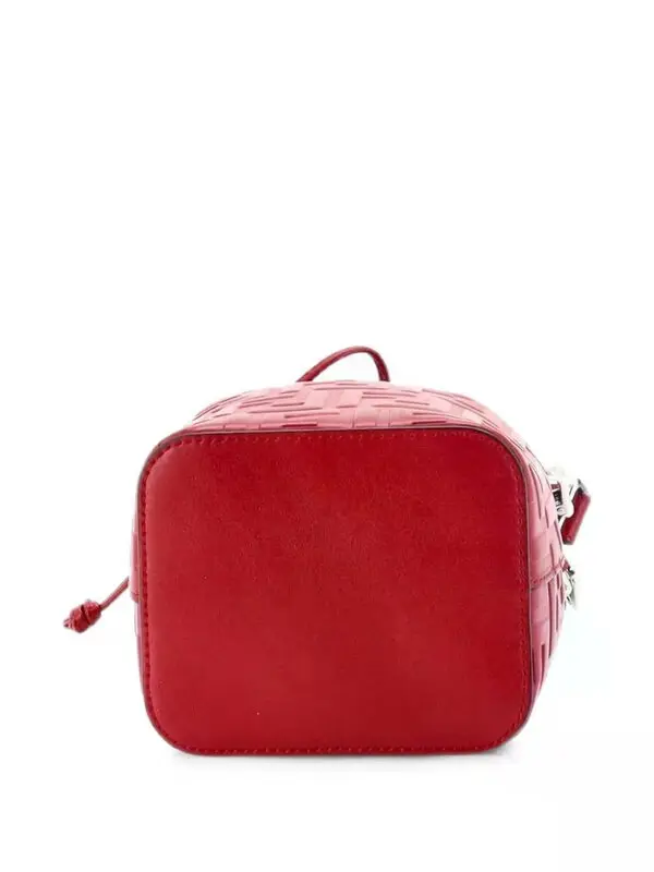Fendi Mon Tresor Zucca Embossed Leather Mini Bucket Bag