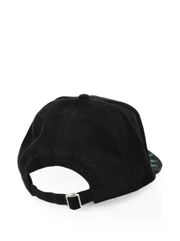 Dsquared2 Baseball Cap With Crochet Visor - Black