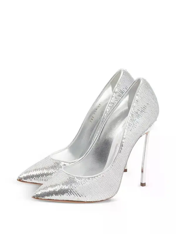 Casadei Blade Sequined Pumps - Silver