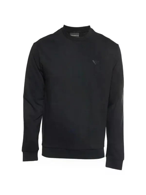 Emporio Armani Logo Applique Sweatshirt - Black